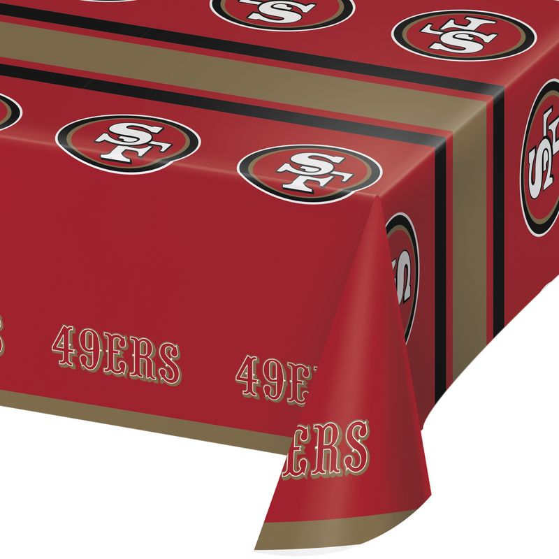 San Francisco 49ers Plastic Table Cover – 54" x 102"
