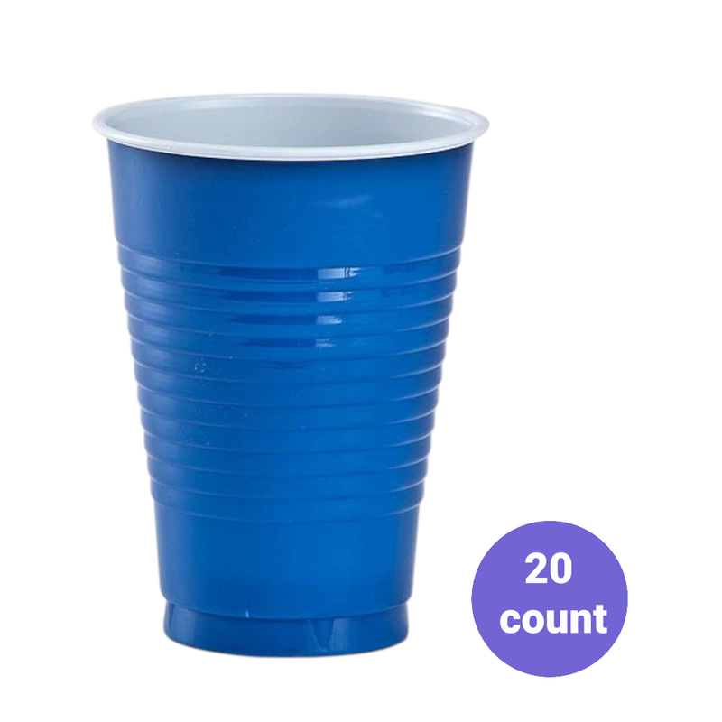 Royal Blue Plastic Cups – 12oz, 20ct