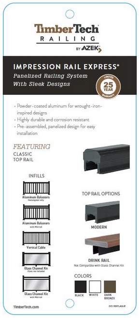 Store - Parksite » TimberTech Impression Rail Express Display ID Plaque