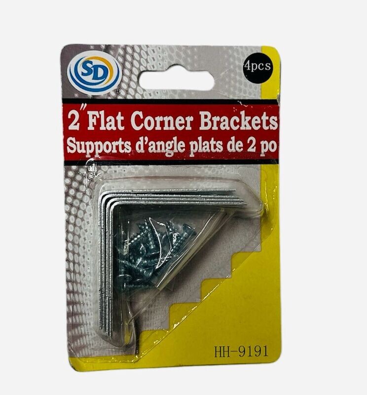 2" Flat Corner Brackets (4 pcs)