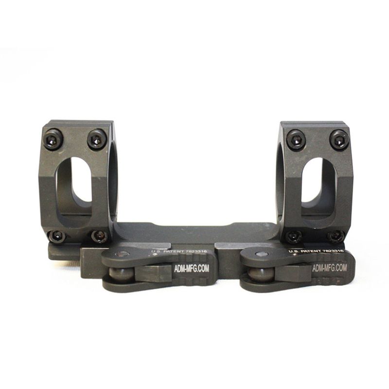 ADM RECON STRAIGHT LOW QD 30MM SCOPE MOUNT - TITANIUM LEVER - BLACK