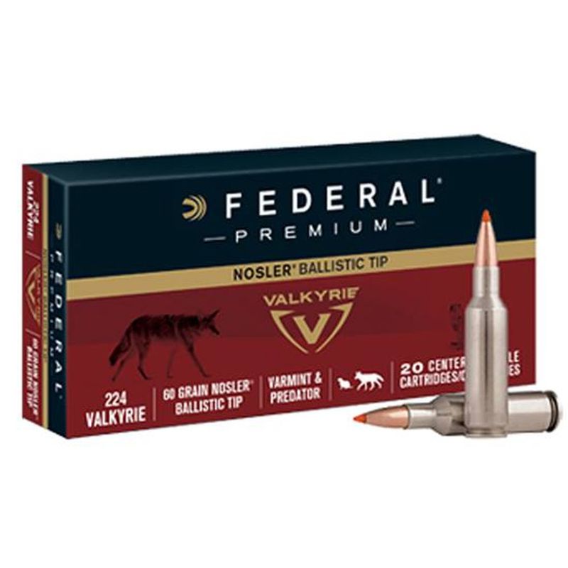 Federal Premium V-Shok .224 Valkyrie Ammunition 20 Rounds 60 Grain ...