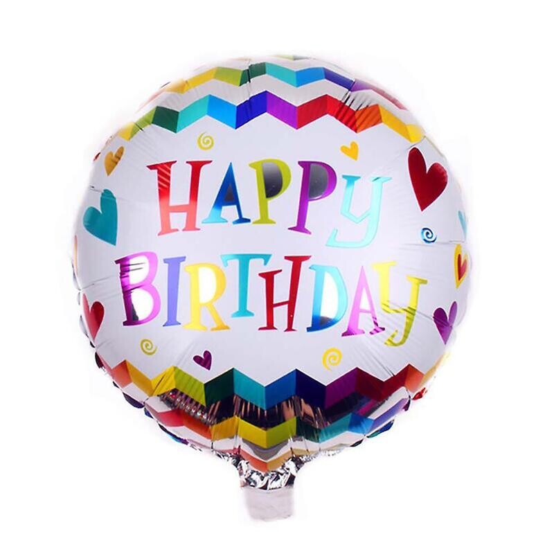 18 inch Round HBD Balloon