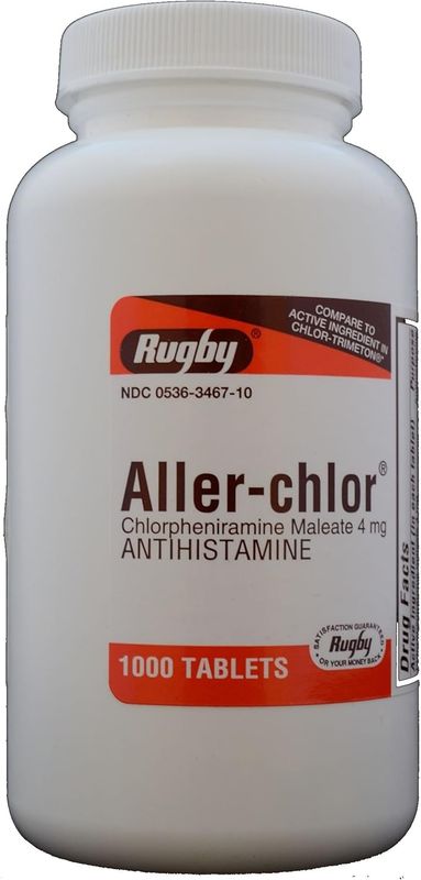 Chlorpheniramine Maleate 4mg – 1000 Tablets | Antihistamine Allergy Relief
