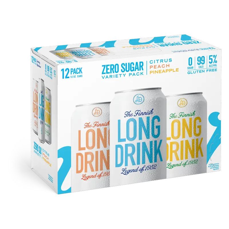 LIQ-355ml Long Drink Zero Sugar Variety 12pk