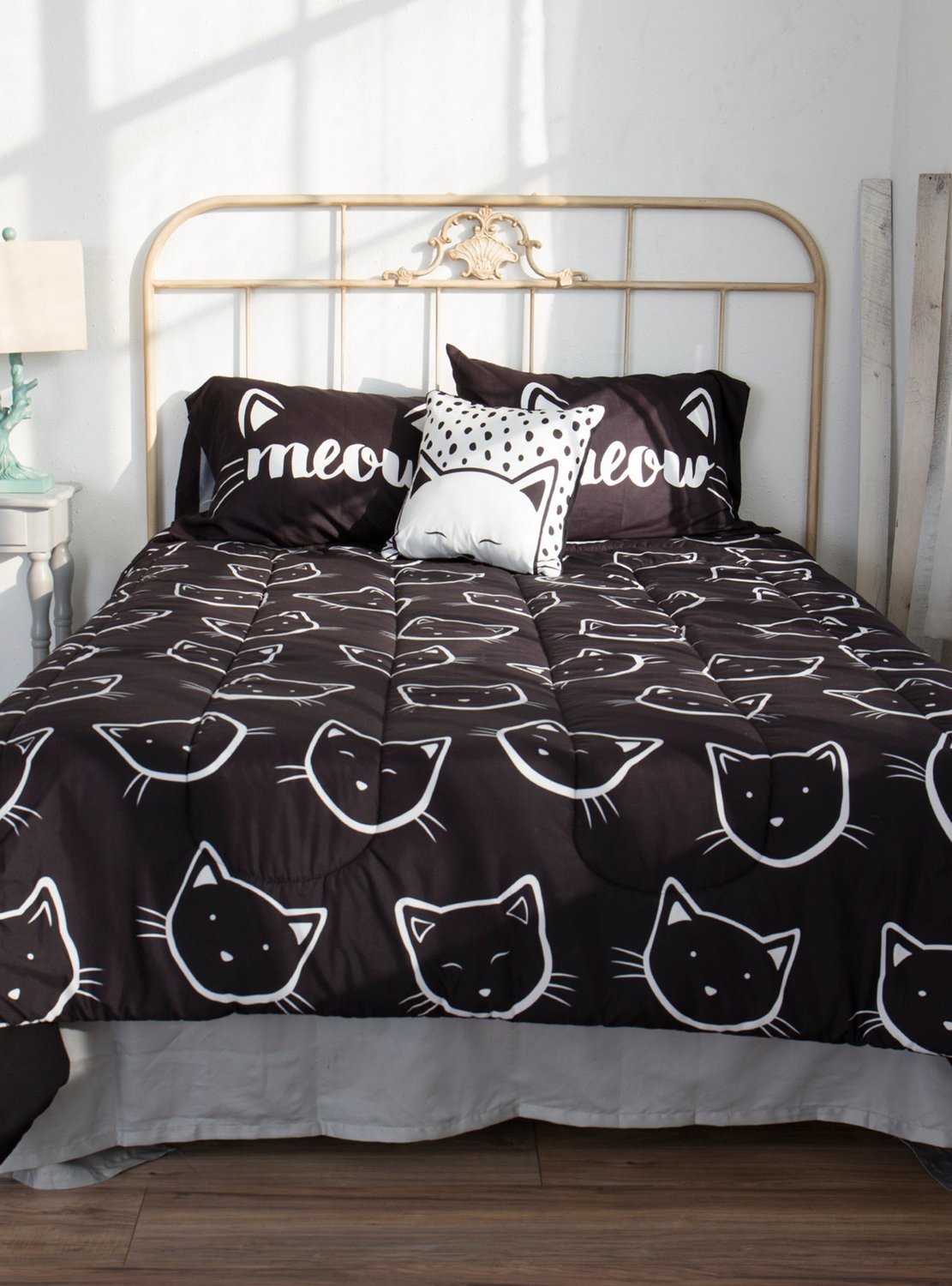 Set para Cama Gatito Kawaii