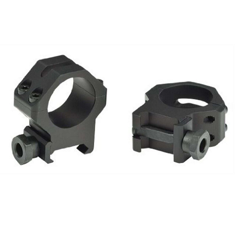 Weaver 4-hole Skeleton 30mm Riflescope Rings (Medium, Matte Black)