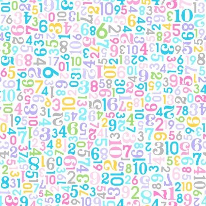 Playtime Flannel Numbers Pastel Colors