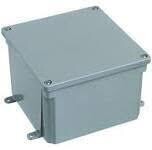 Carlon E987RR Gray PVC Junction Box, 6"X6"X4", Surface Mounting