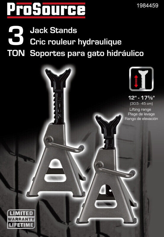 ProSource T210103 Gray Jack Stands, 3-Ton Capacity