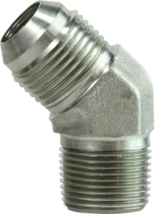 Hydraulic 45 Deg Elbow Adaptor, 1/2"MJ X 3/8"MP