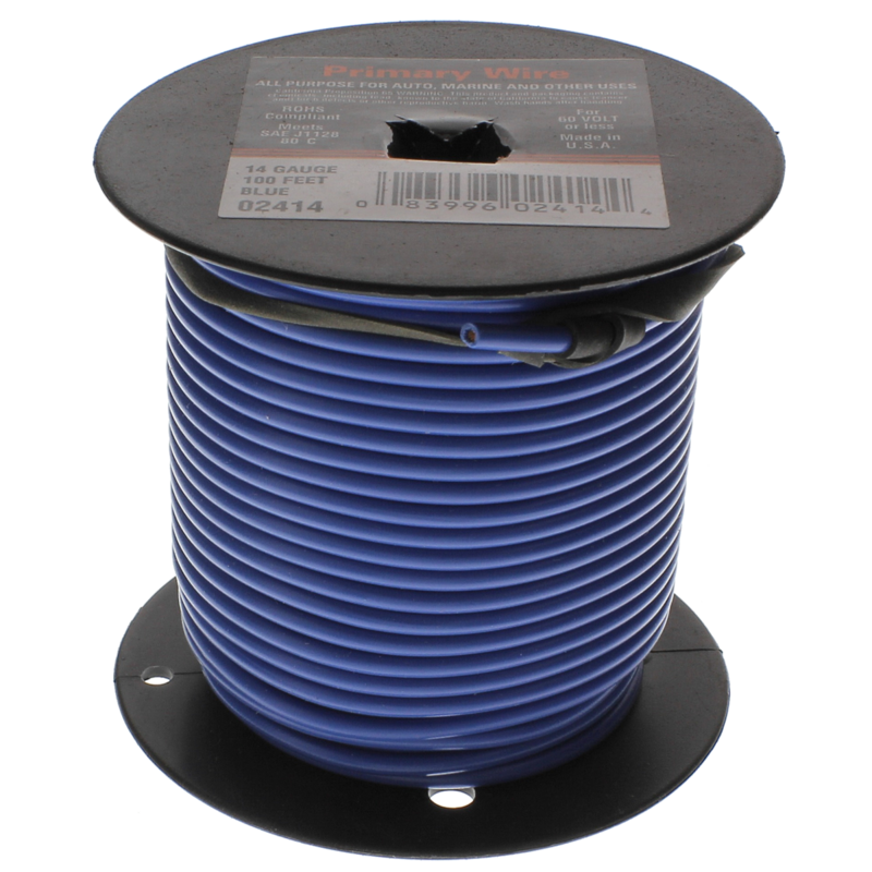 Blue Primary Wire, 10Ga X 100'
