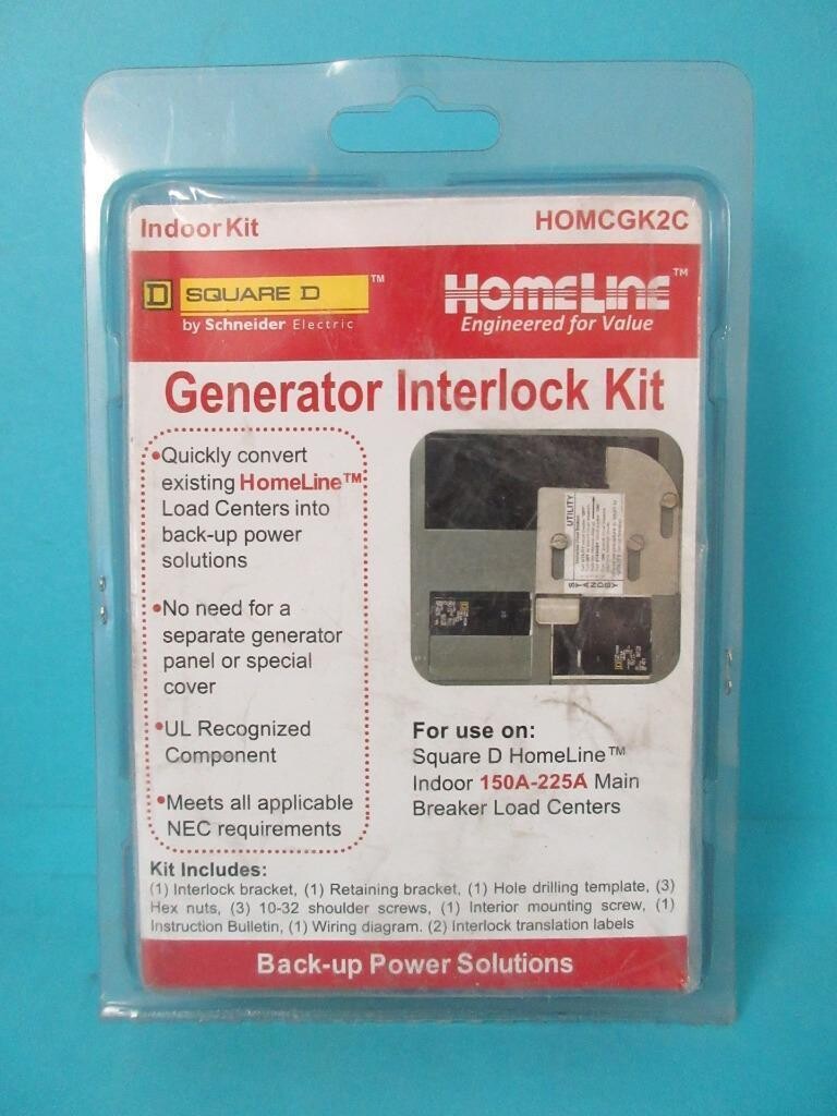 Square D Mechanical Generator Interlock Kit for Interior Panels