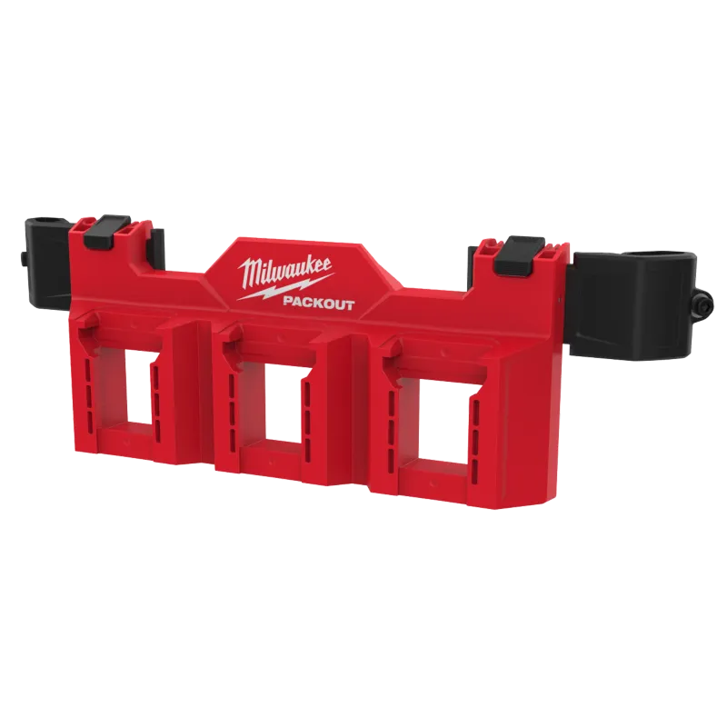 Milwaukee PackOut™ M18 Battery Rack for Toolboxes, Holds 3 Batteries