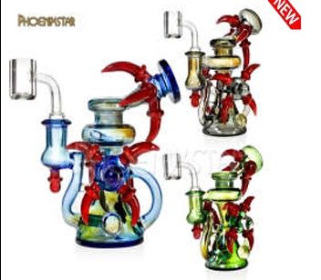 Unique Fumed Glass Dab Rig - Mini OctoClaw Design