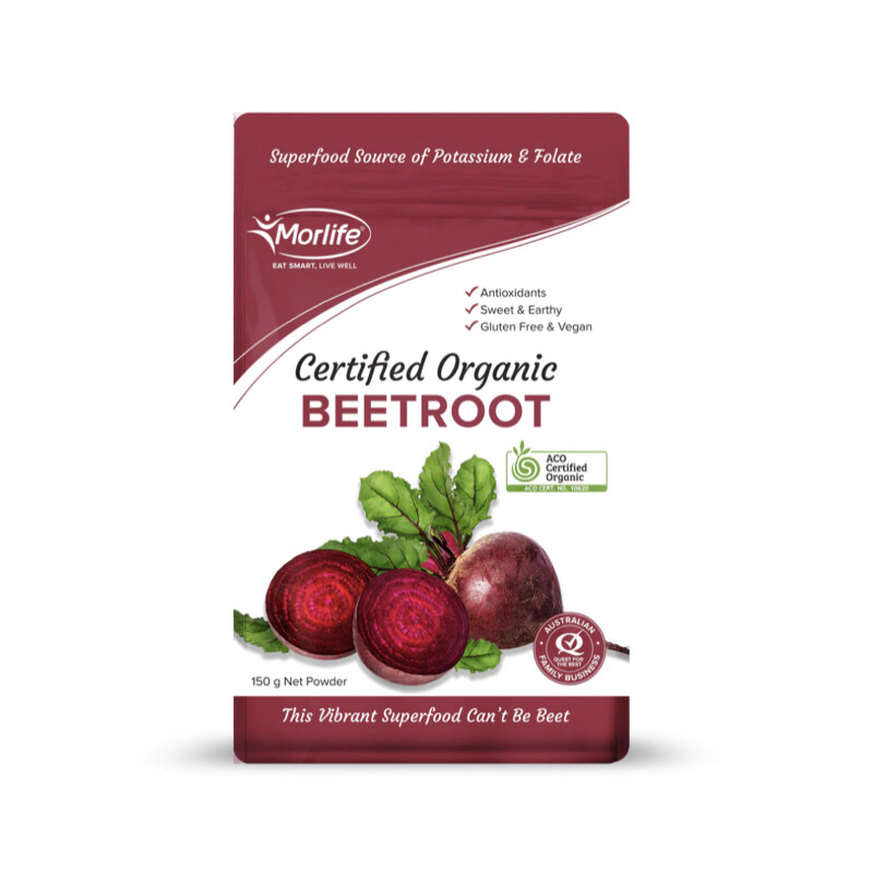 Beetroot Powder Certified Organic | Morlife AUS | The Vitamin Outlet