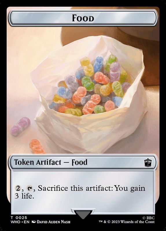 Food Token WHO_25 // Warrior Token WHO_9