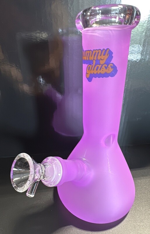 WATER PIPE BUMMY GLASS 8" PURPLE MNYX009PR