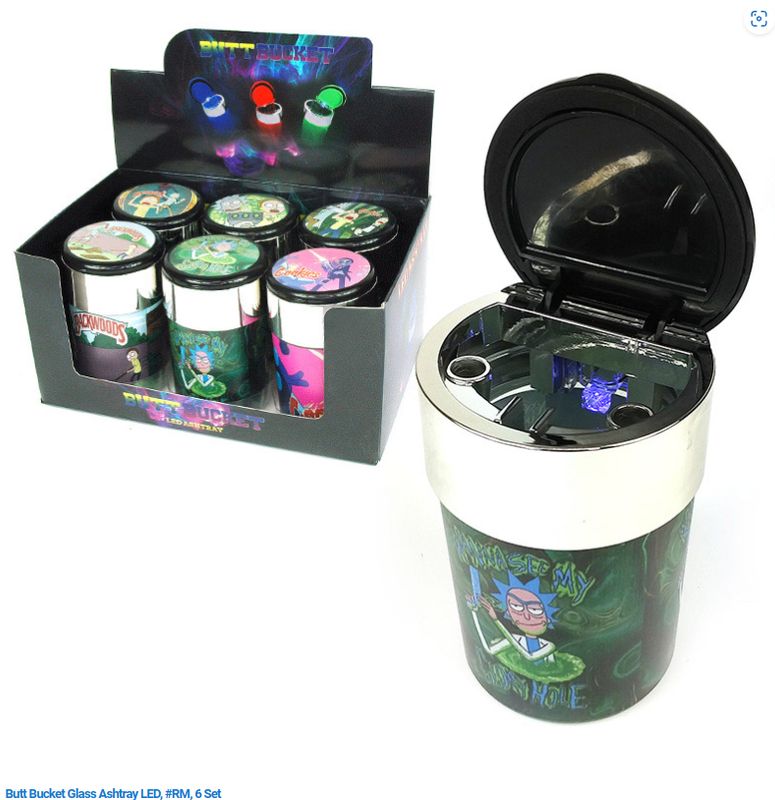 BACKWOODS BUTT BUCKET LED CAR ASHTRAY 6CT DISPLAY