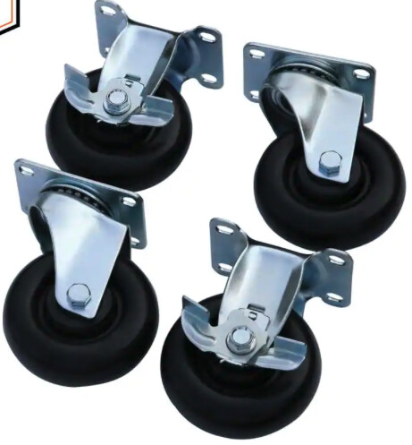 Husky 4 in. Caster Kit for Regular Duty Steel Garage Base Cabinets ...