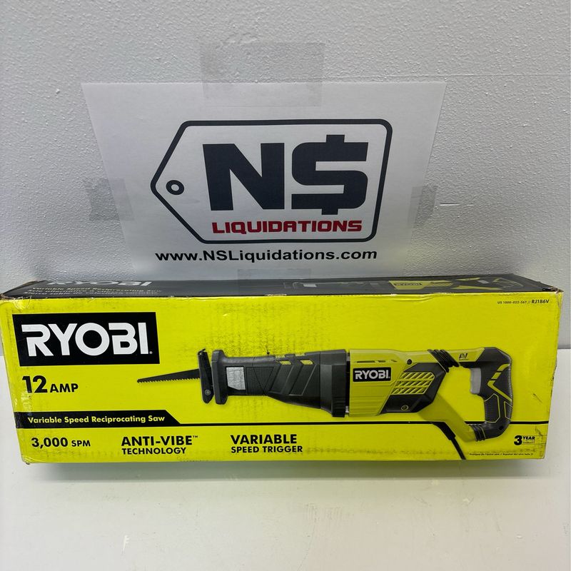 Ryobi 12 Amp Corded Reciprocating Saw RJ186V