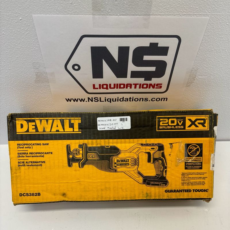 Dewalt 20V MAX XR Cordless Brushless Reciprocating Saw (Tool Only) DCS382B