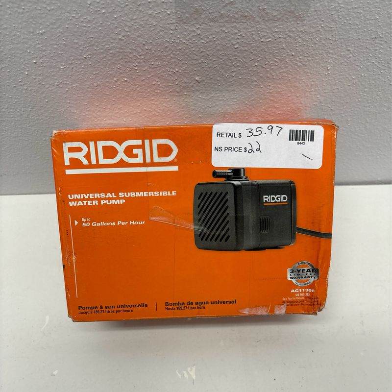 Ridgid Replacement Submersible Water Pump for RIDGID Tile Saws AC11306
