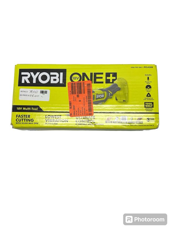 Ryobi ONE+ 18V Cordless Oscillating Multi-Tool (Tool Only) PCL430B