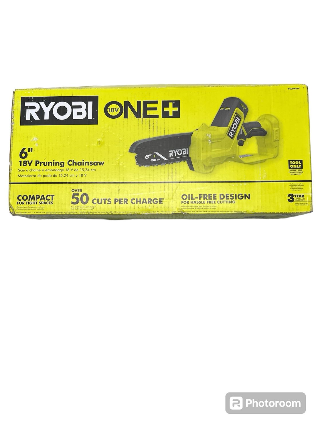 Ryobi ONE+ 18V 6 in. Cordless Battery Compact Pruning Mini Chainsaw ...
