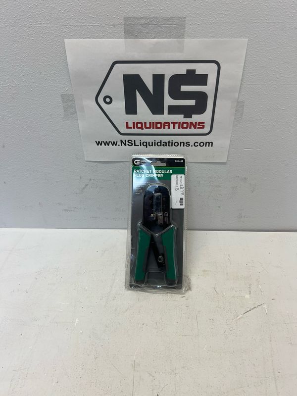 Commercial Electric Ratchet Modular Plug Crimper CE70806