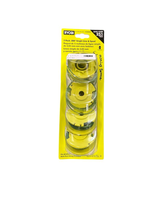 RYOBI 0.080 in. Replacement Auto-Feed Line Spools (2-Pack) AC80RL5