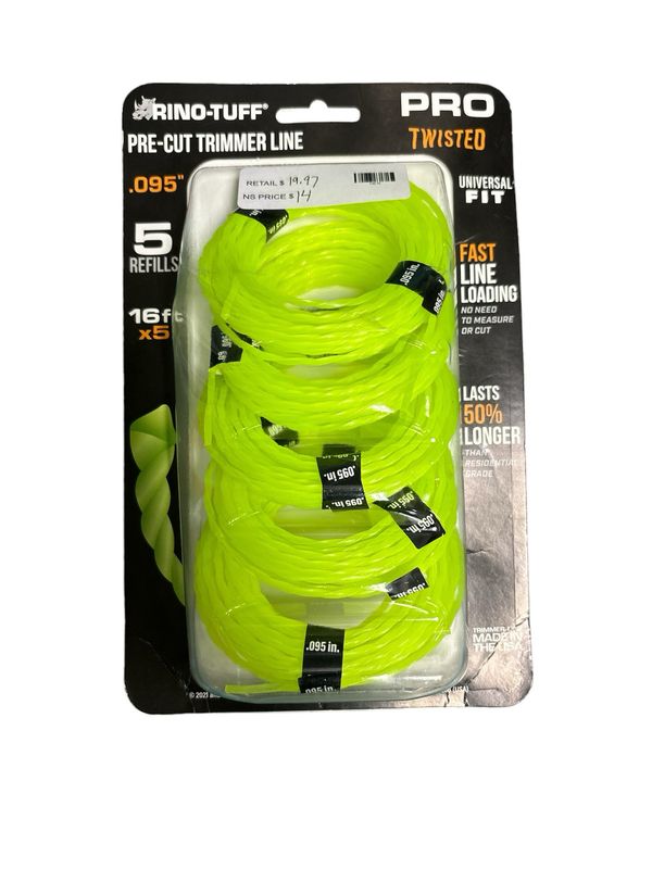 Rino-Tuff Pre-Cut Trimmer Line Twisted Universal Fit