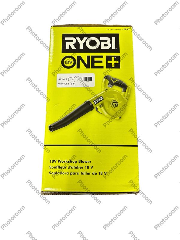 RYOBI ONE+ 18V Cordless Compact Workshop Blower (Tool Only) P755