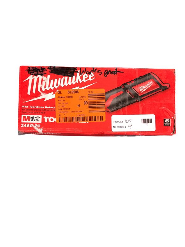 Milwaukee M12 12V Lithium-Ion Cordless Rotary Tool (Tool-Only) 2460-20