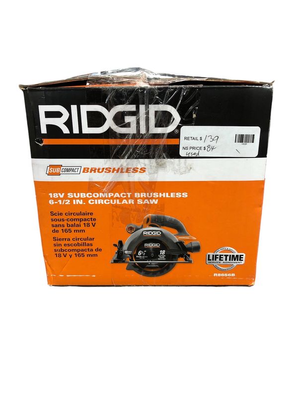 Ridgid 18V SubCompact Brushless Cordless 6-1/2 in. Circular Saw (Tool ...