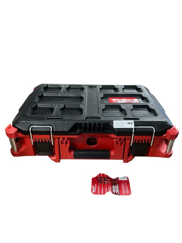 Milwaukee PACKOUT 22 in. Medium Red Tool Box with 75 lbs. Weight ...