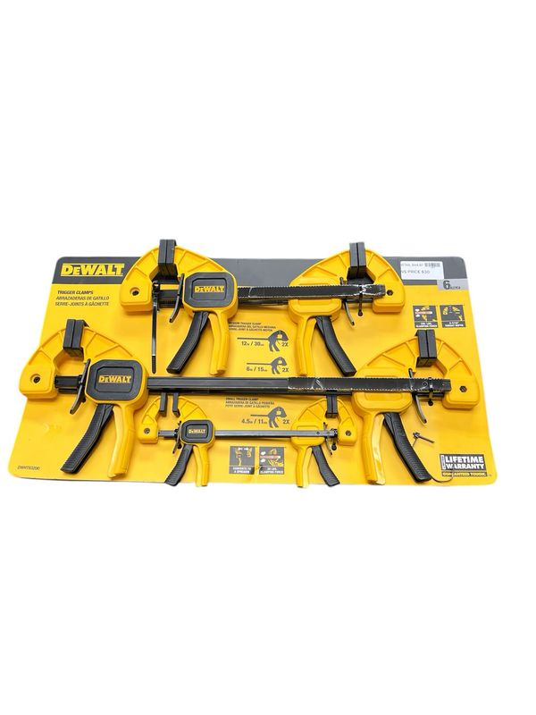 DEWALT Trigger Clamp Set (6-Piece) DWHT83200D New