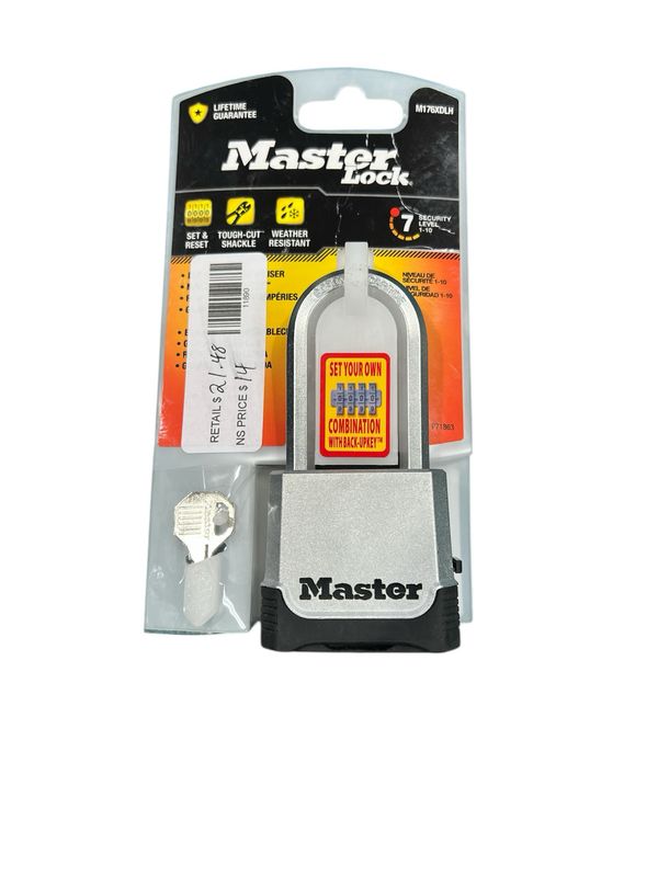 Master Lock Heavy Duty Outdoor Combination Lock, Resettable, 2 in ...