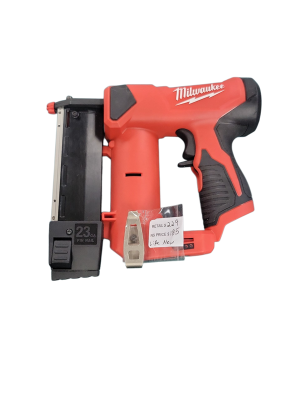 Milwaukee M12 12-Volt 23-Gauge Lithium-Ion Cordless Pin Nailer (Tool ...