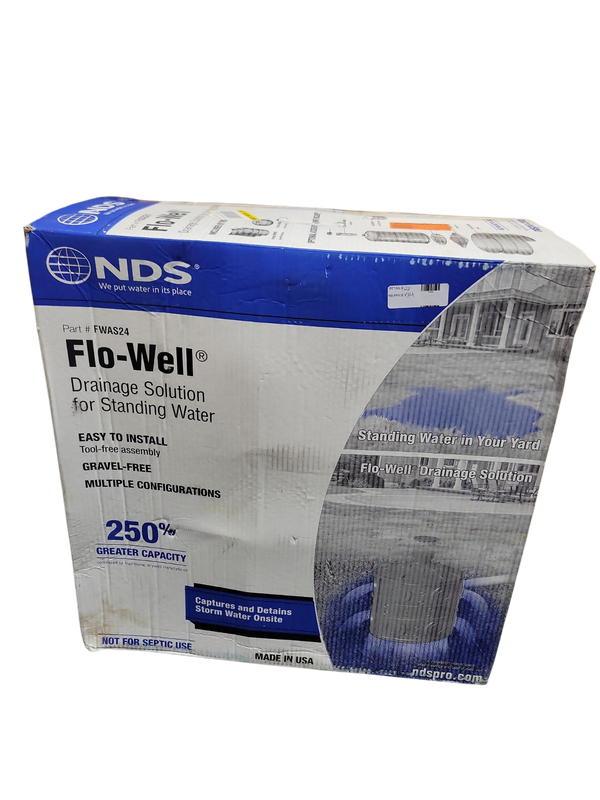 NDS 24 in. x 24 in. x 29 in. 50 Gal. Plastic Flo-Well Stormwater Dry ...
