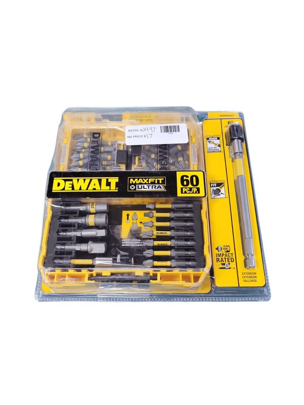 DEWALT MAXFIT ULTRA 1/4 in. Hex Steel Screwdriving Bit Set (60-Piece ...