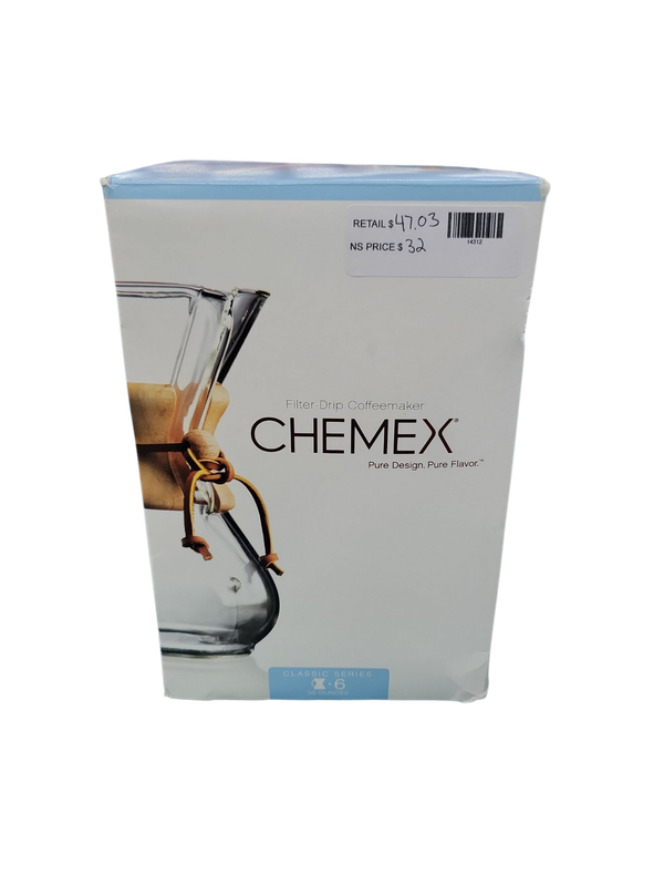 Chemex Pour-Over Glass Coffeemaker - Classic Series - 6-Cup - Exclusive ...