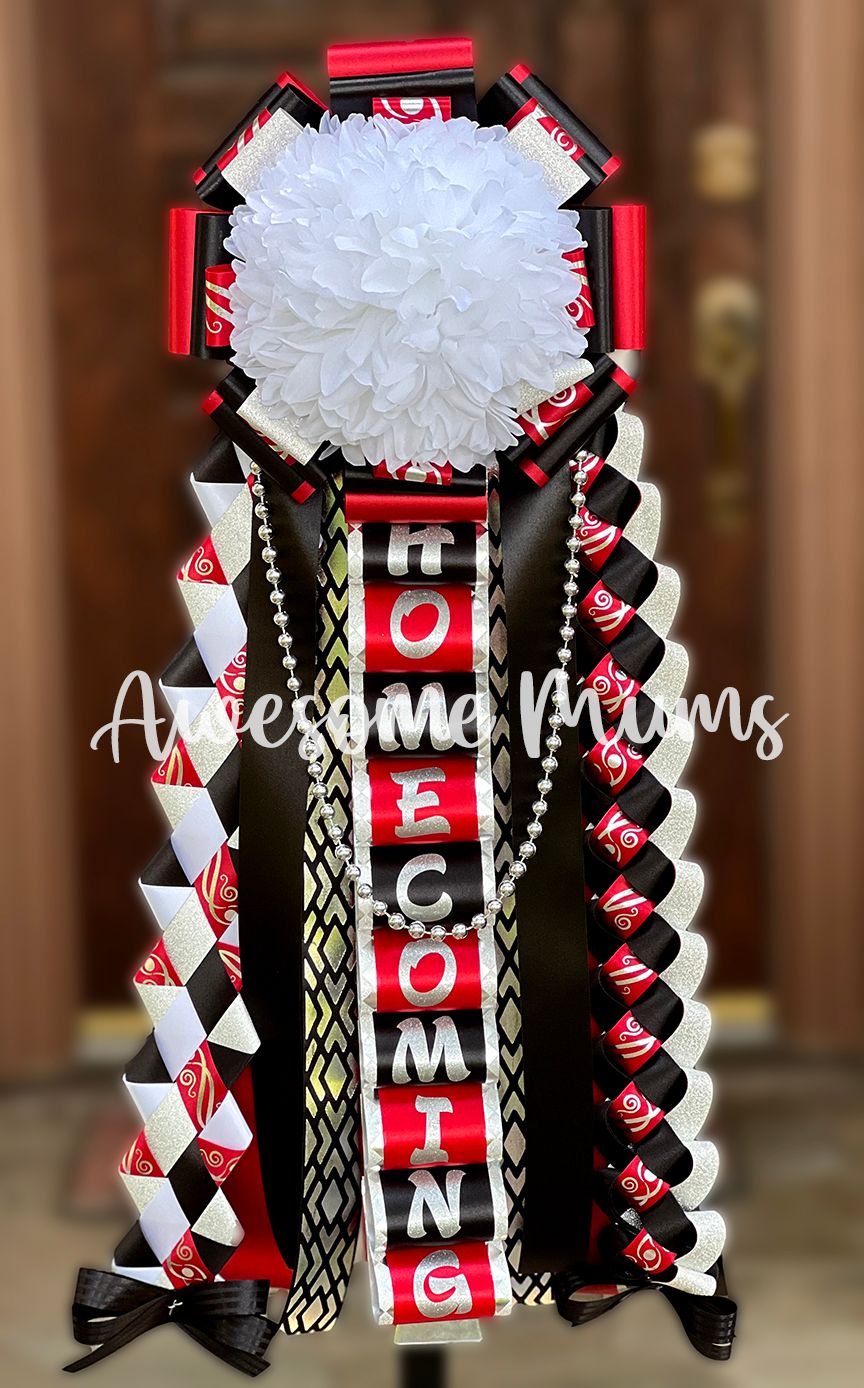 Classic Single Garter in Black/Red