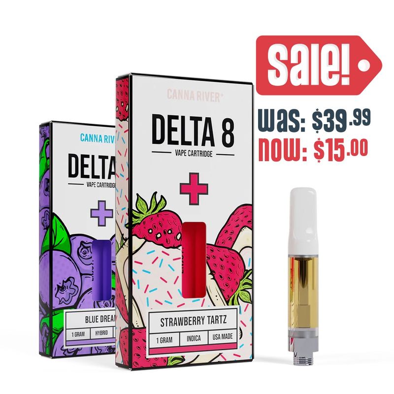 Canna River Delta 8 THC Carts | 1G Vape Cartridges | Choose Your Strain
