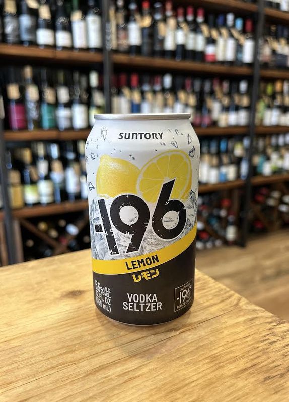 Suntory 196 Lemon Vodka Seltzer RTD Can Cocktail 12oz
