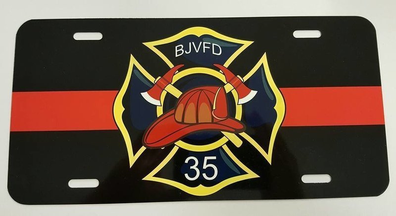 Fire Department - Customized License Plate