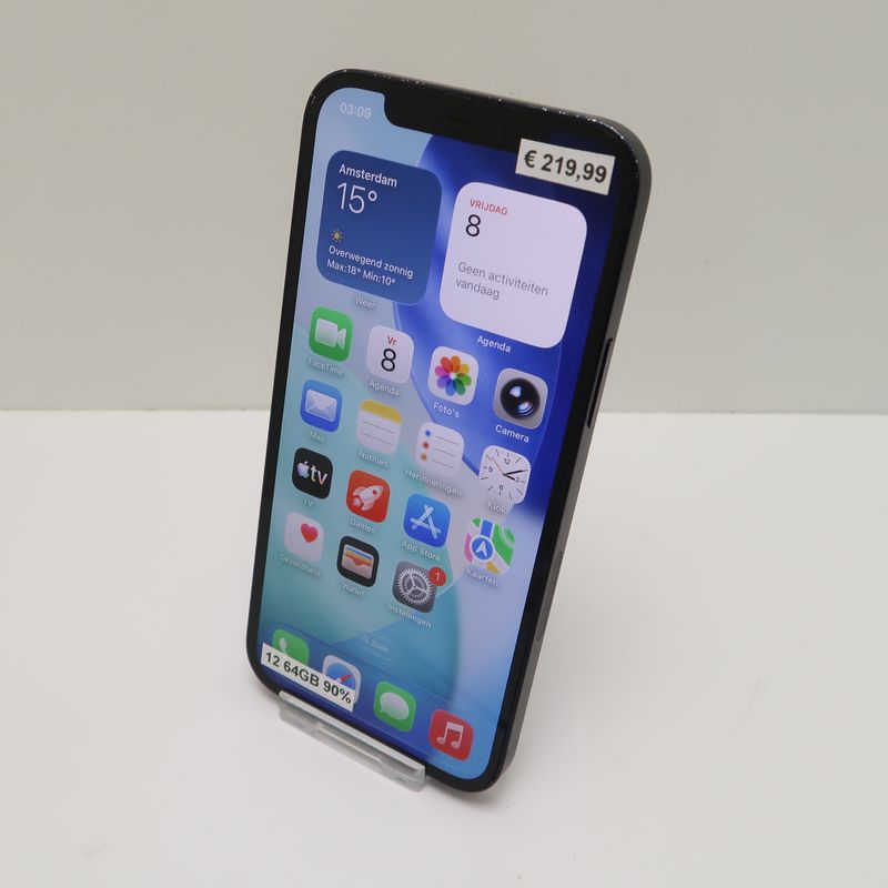 iPhone 12 64GB Midnight 90% | in Prima Staat — Used Products