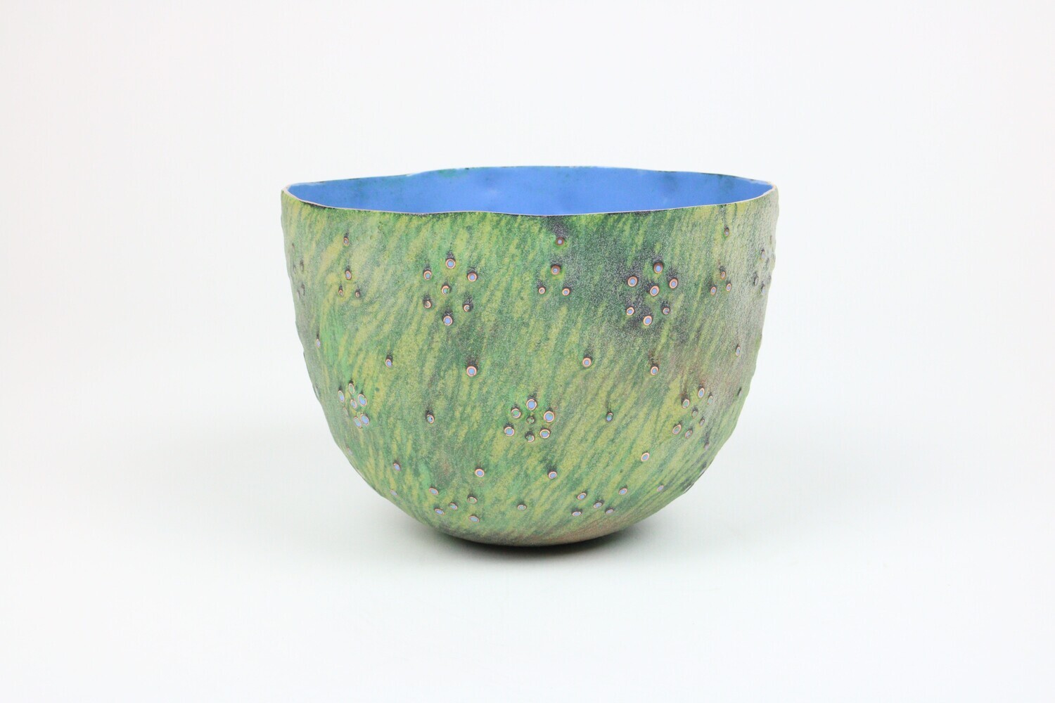 Sarah Perkins: Flax Bowl Enamel On Copper