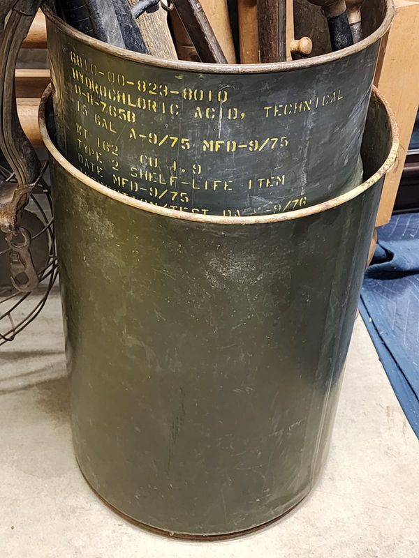 1950's Vintage Military Drums-ARMY GREEN | Corrosive