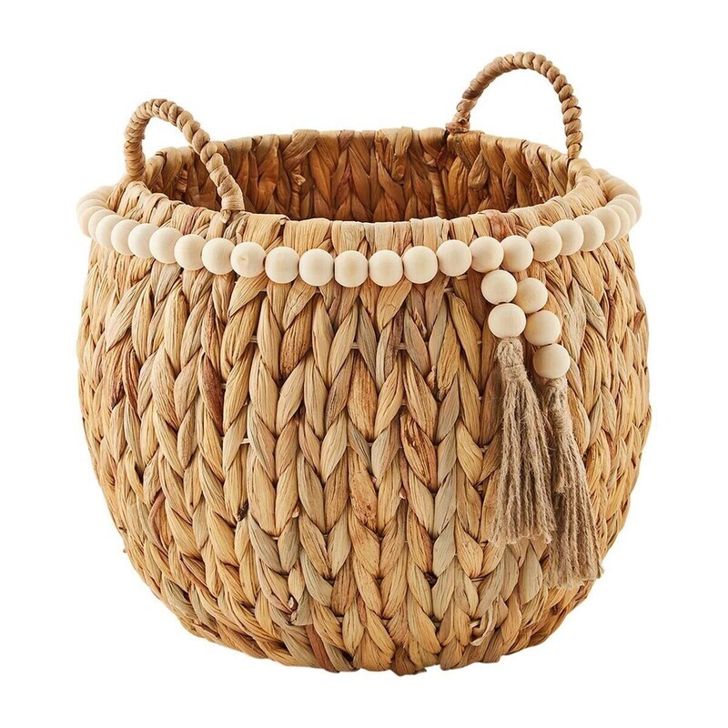 Water Hyacinth Bead Basket Set